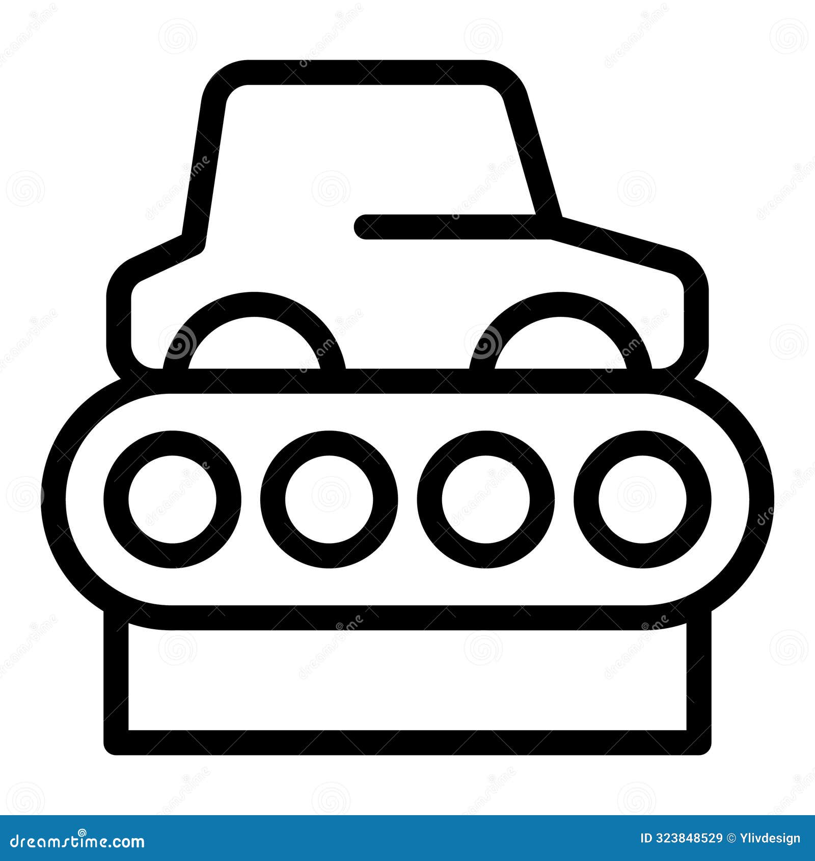 Car Manufacturing Process on Assembly Line Icon Stock Vector ...