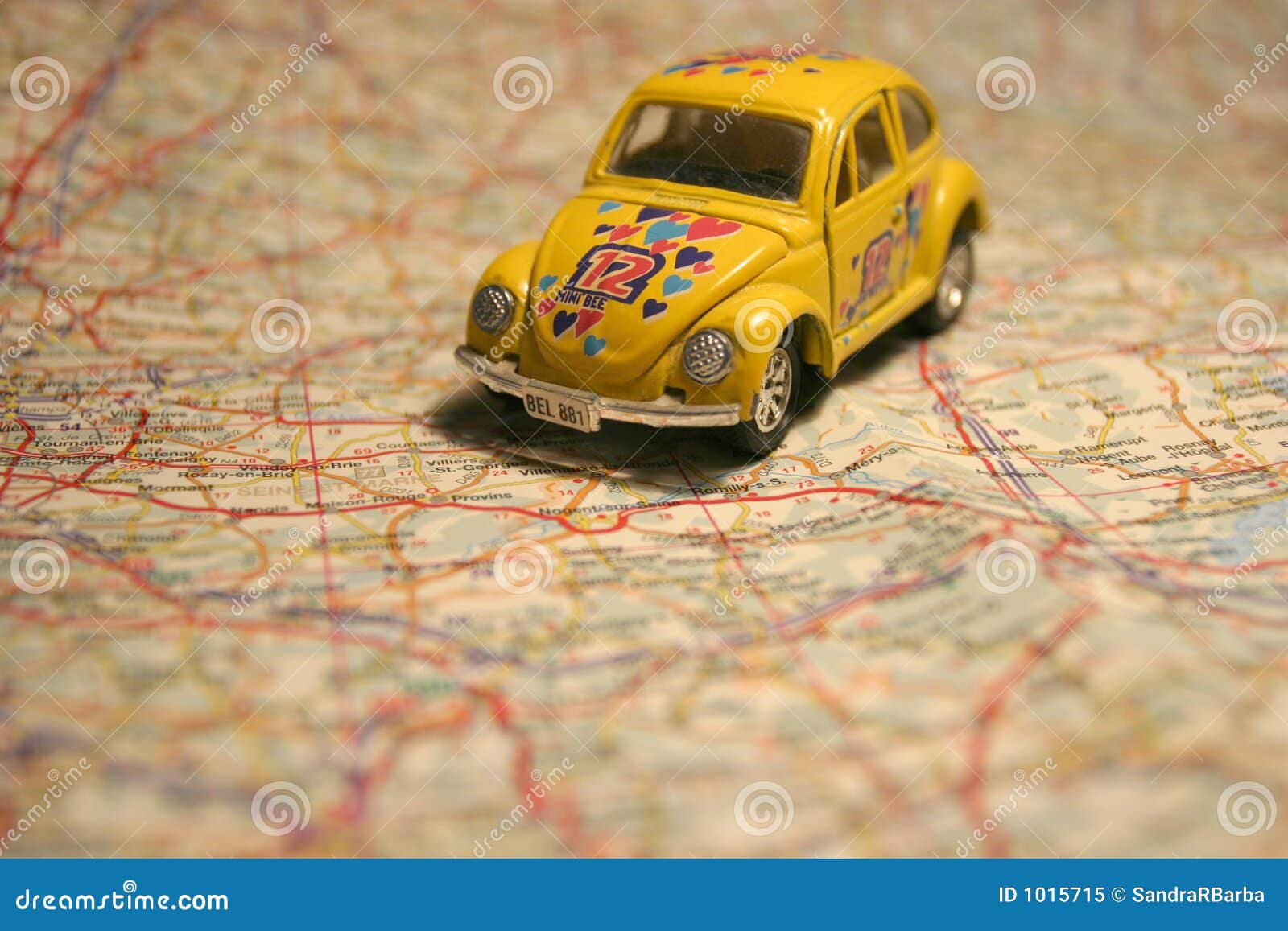 Car on a map stock image. Image of project, insurance - 1015715