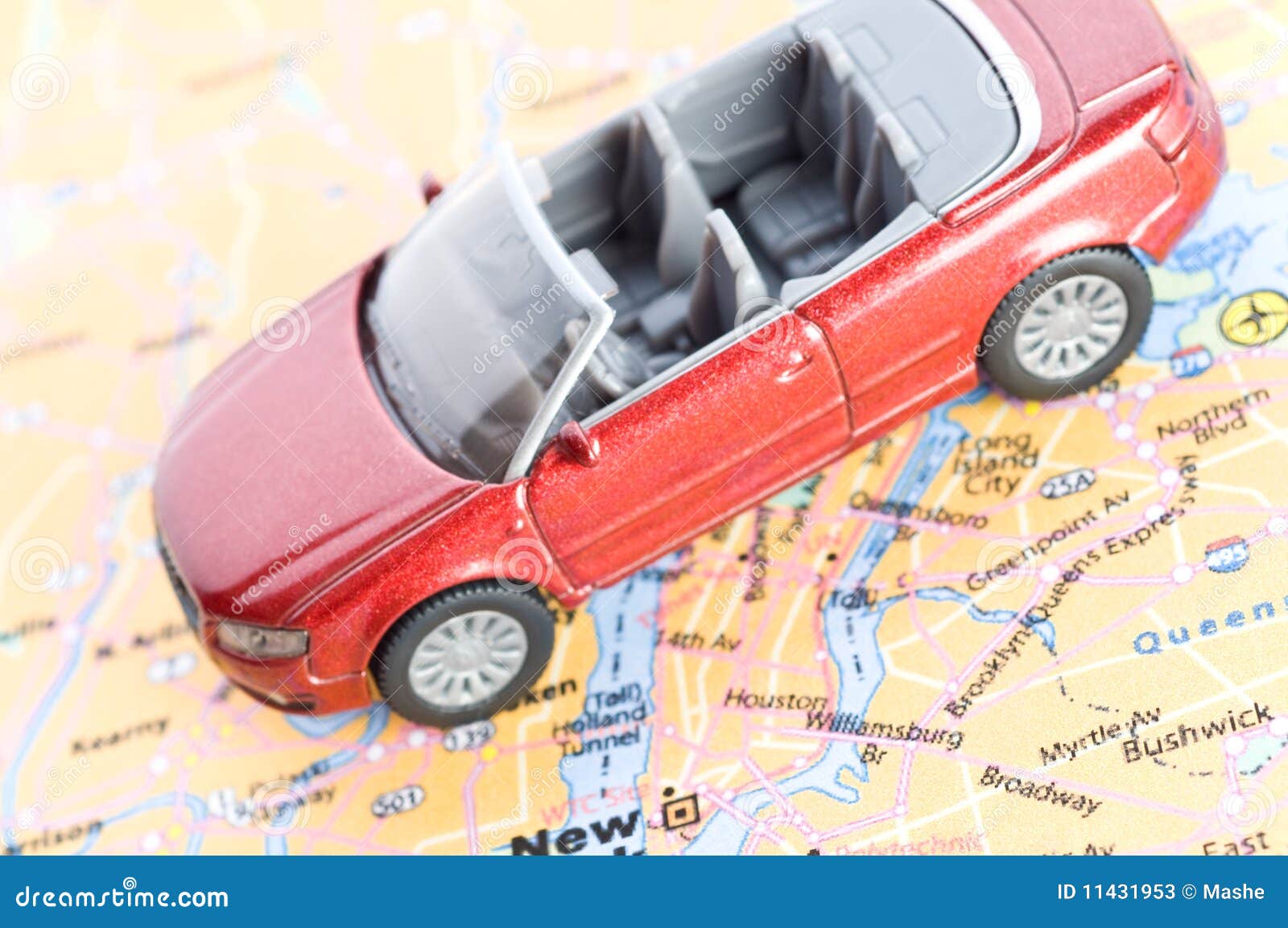 Car on the map stock image. Image of tourists, directions - 11431953