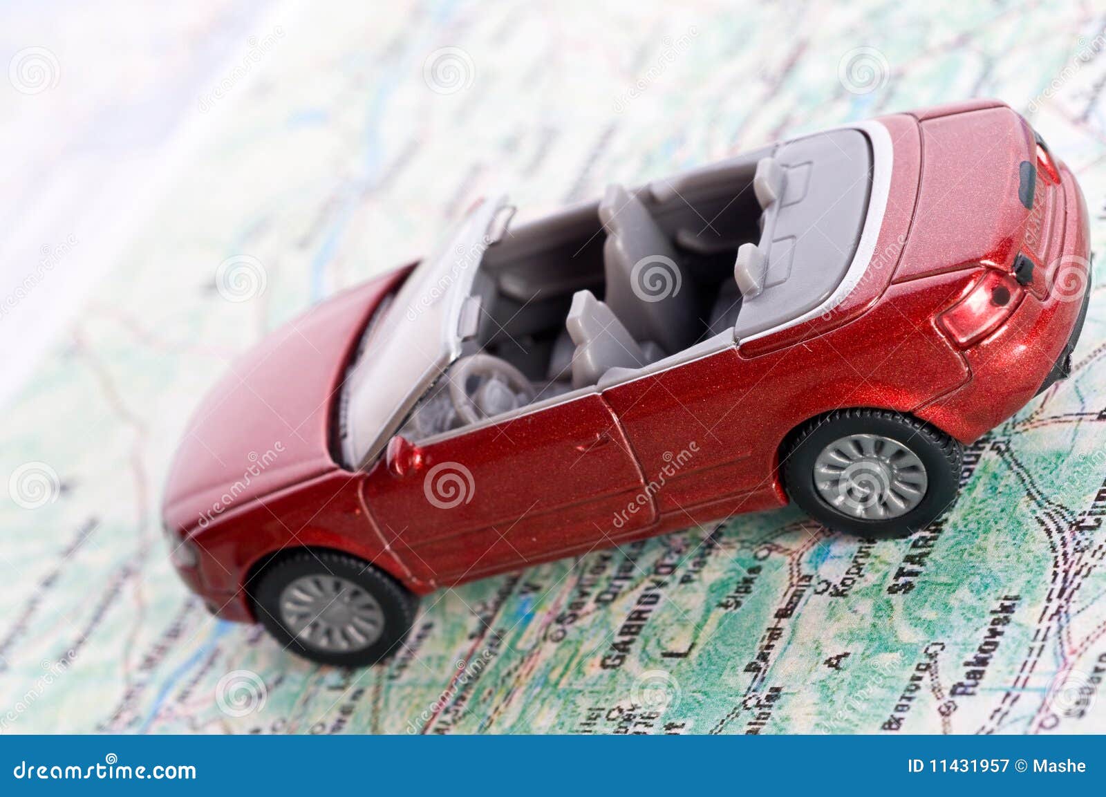Car on the map stock image. Image of driver, town, highways - 11431957