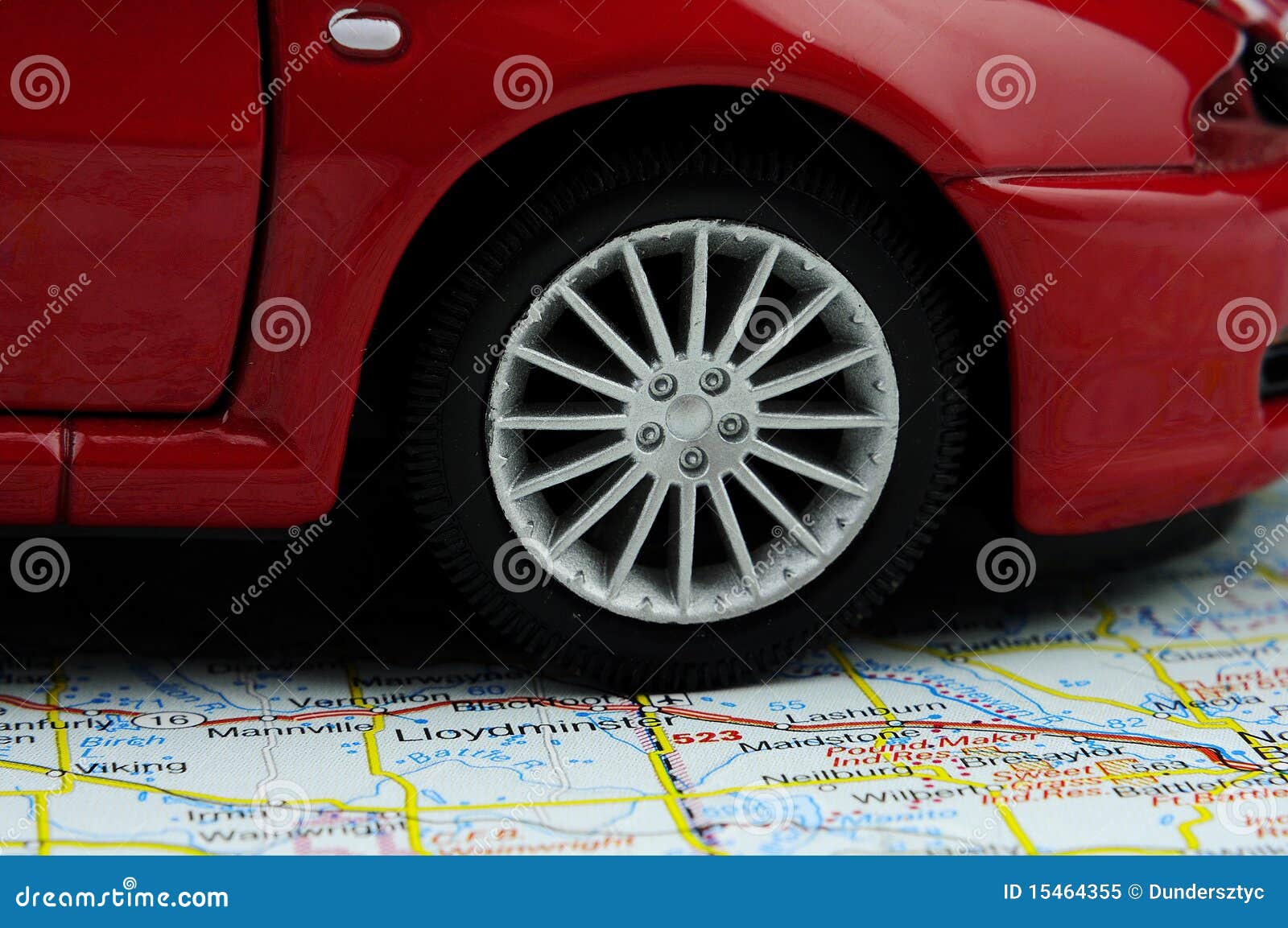 Car On The Map Picture. Image: 15464355