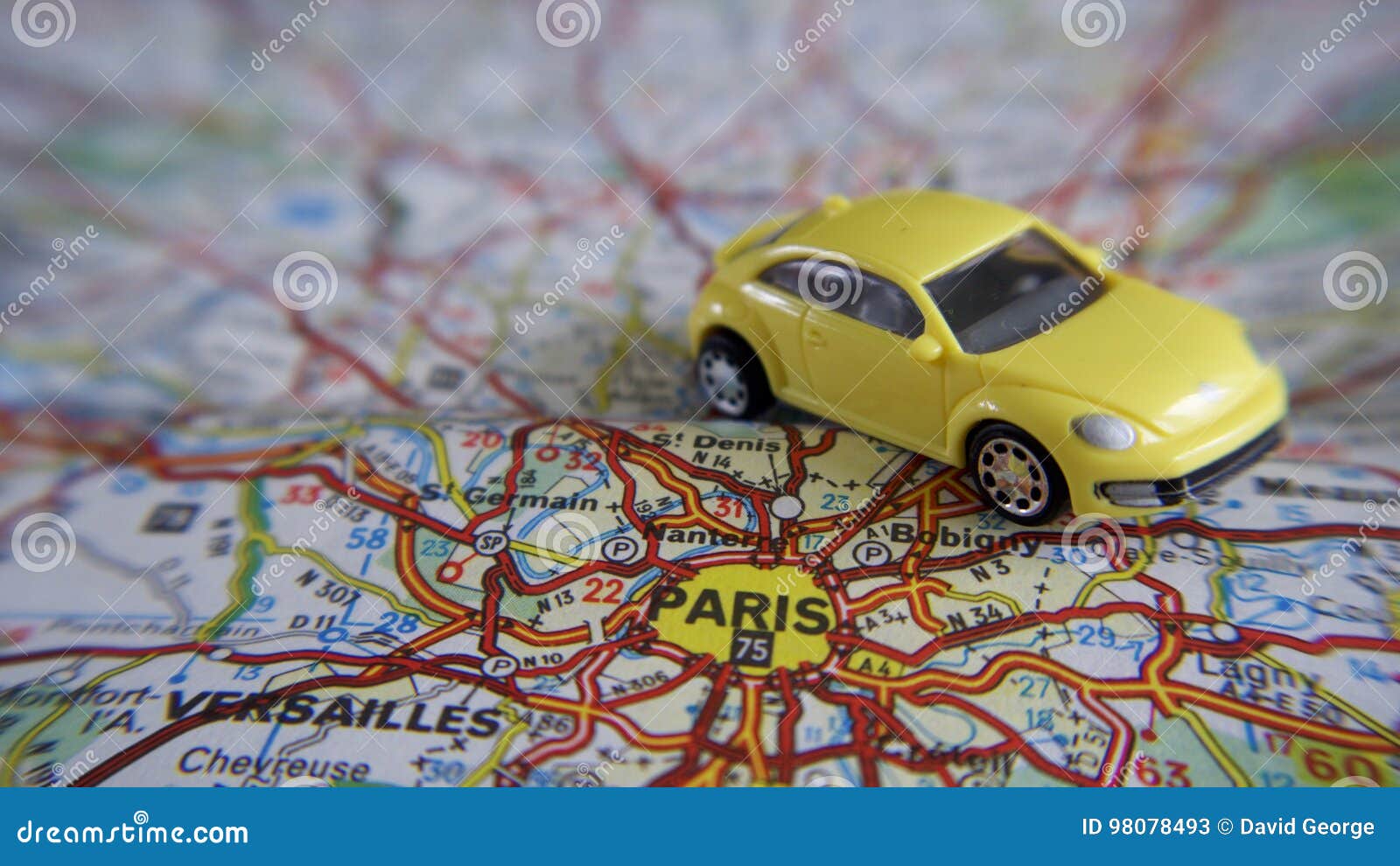 Car on a Map stock image. Image of drive, expectation - 98078493
