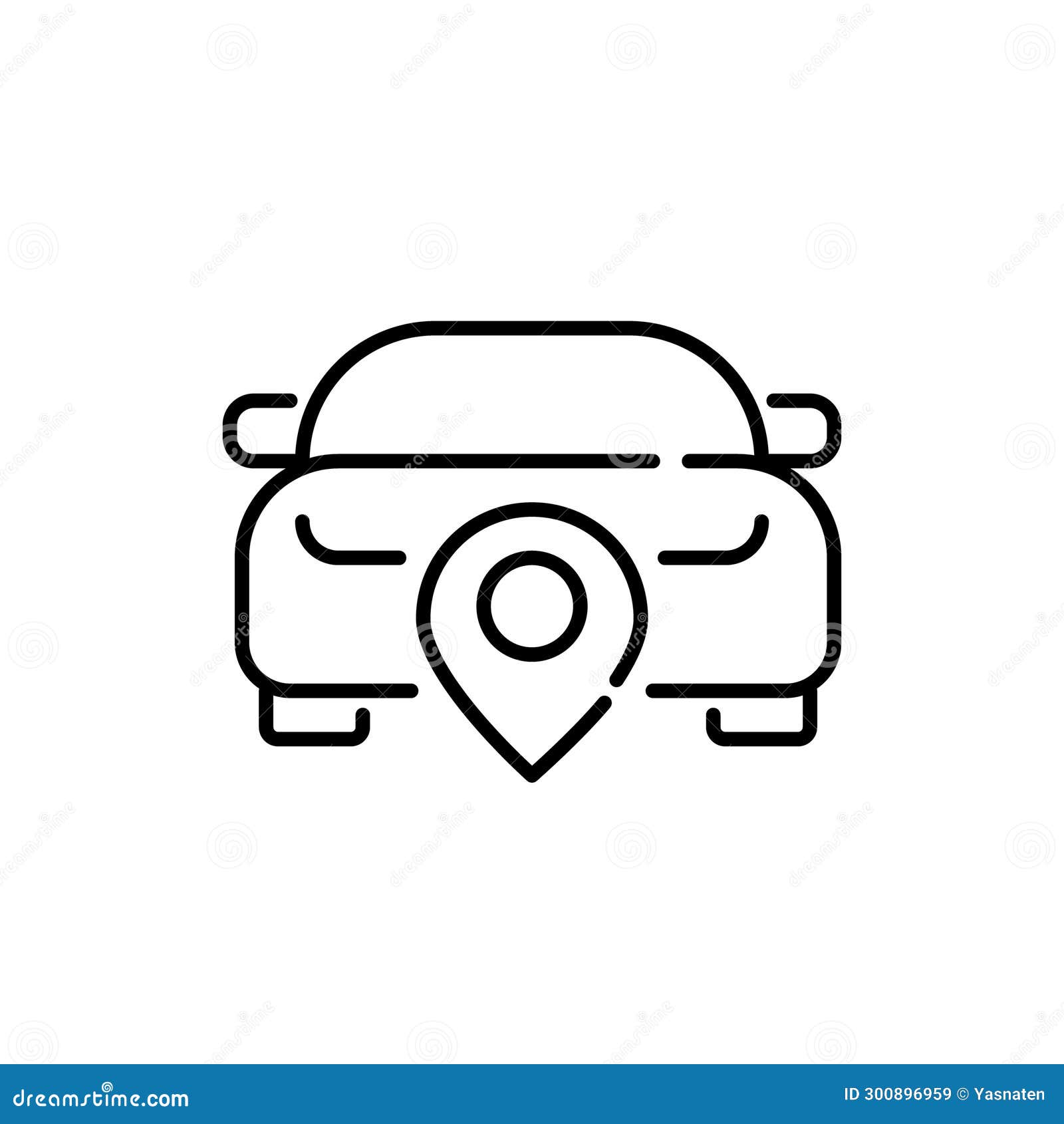 Car and Map Pointer. Vehicle Location Stock Vector - Illustration of ...