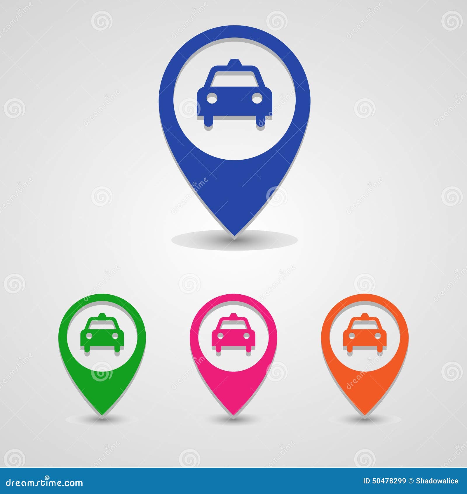 Car Map Pointers Icon Great for Any Use. Vector EPS10. Stock ...