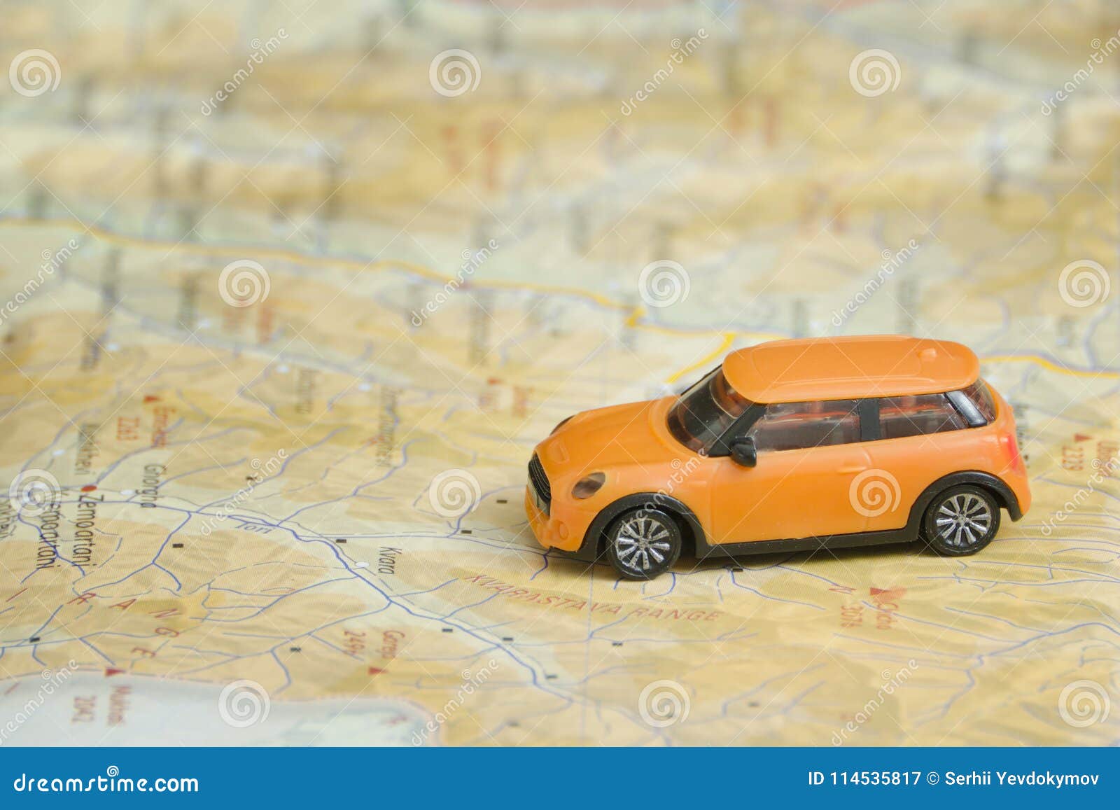 Car on the Map. Travel Concept Stock Image - Image of overseas ...