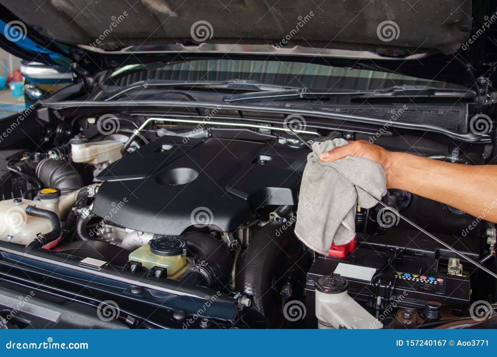 Check engine oil stock image. Image of inspection, station - 157240167