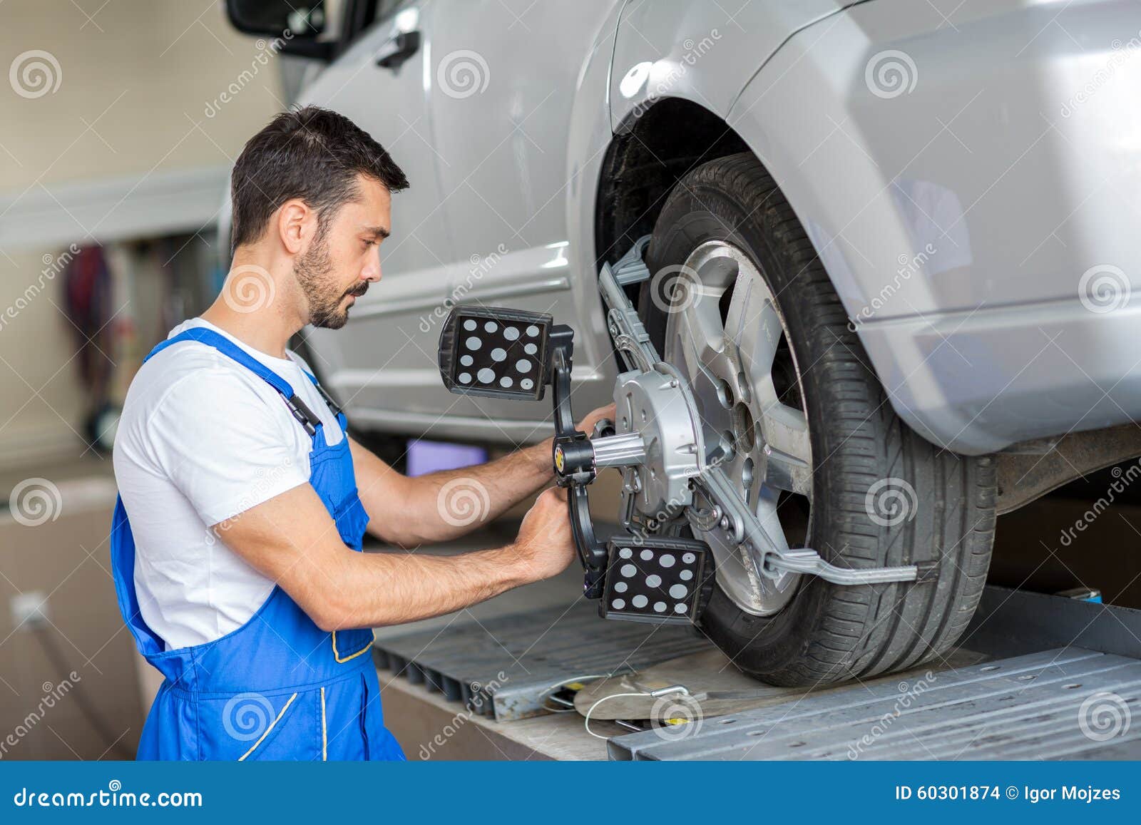 Car Mechanic Installing Sensor Stock Photo - Image of precision ...