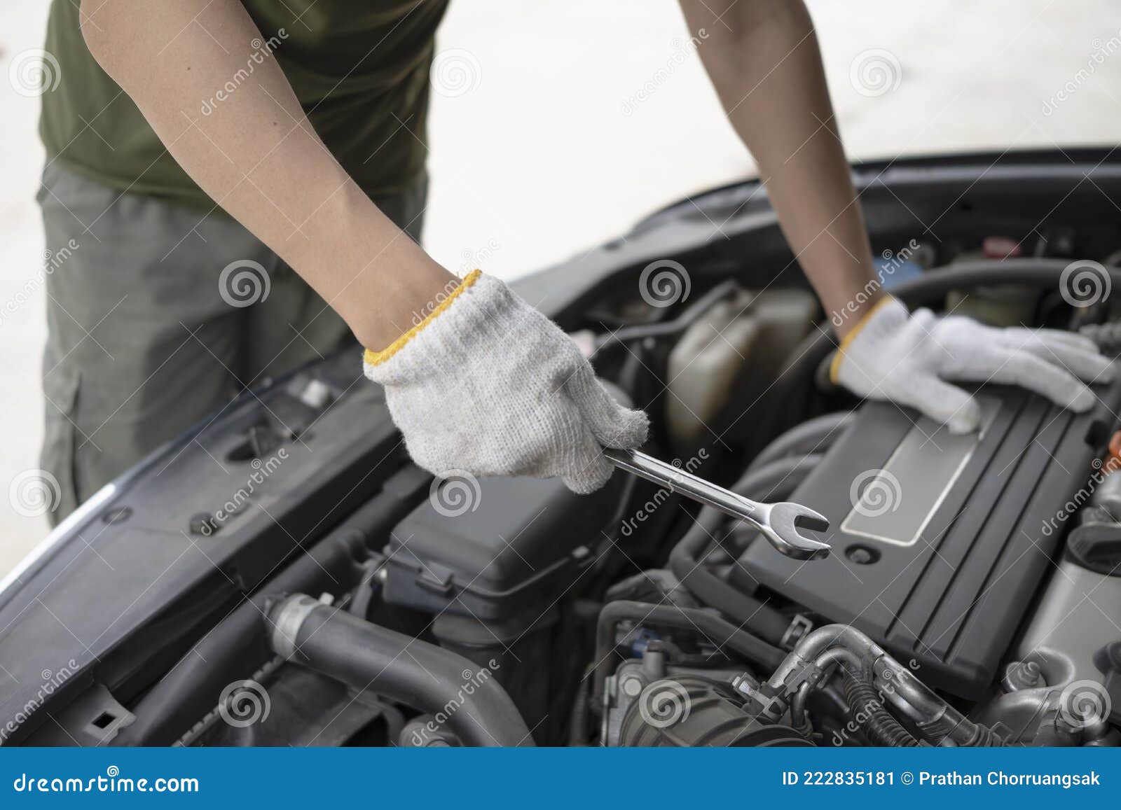 Mechanic Man Fixing Car Engine. Stock Image - Image of servicing ...
