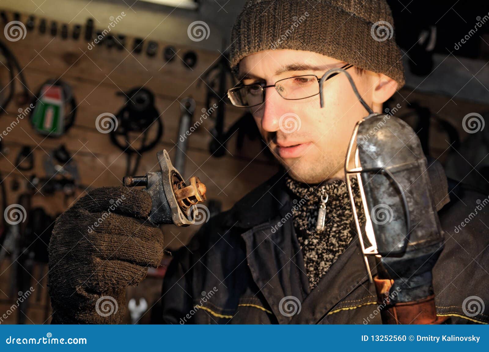 Car Mechanic at Repair Work Stock Photo - Image of unit, switch: 13252560