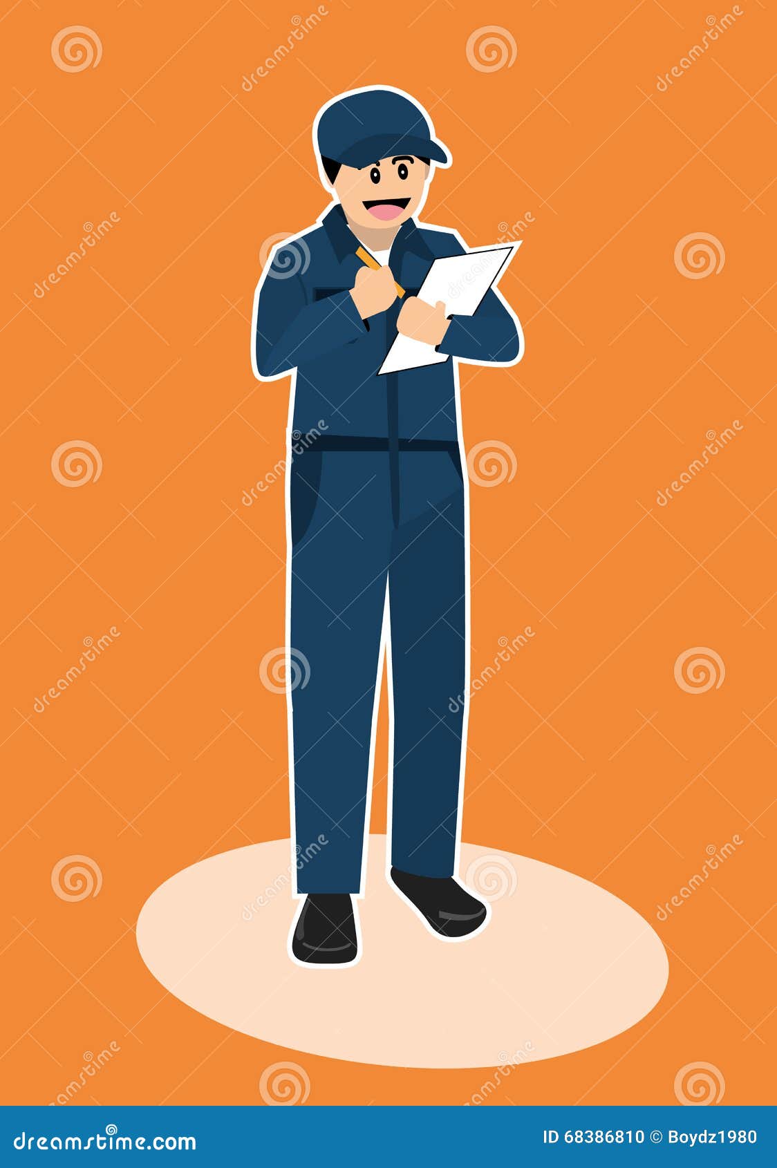 Car Mechanic Repairman Inspector Stock Vector - Illustration of ...