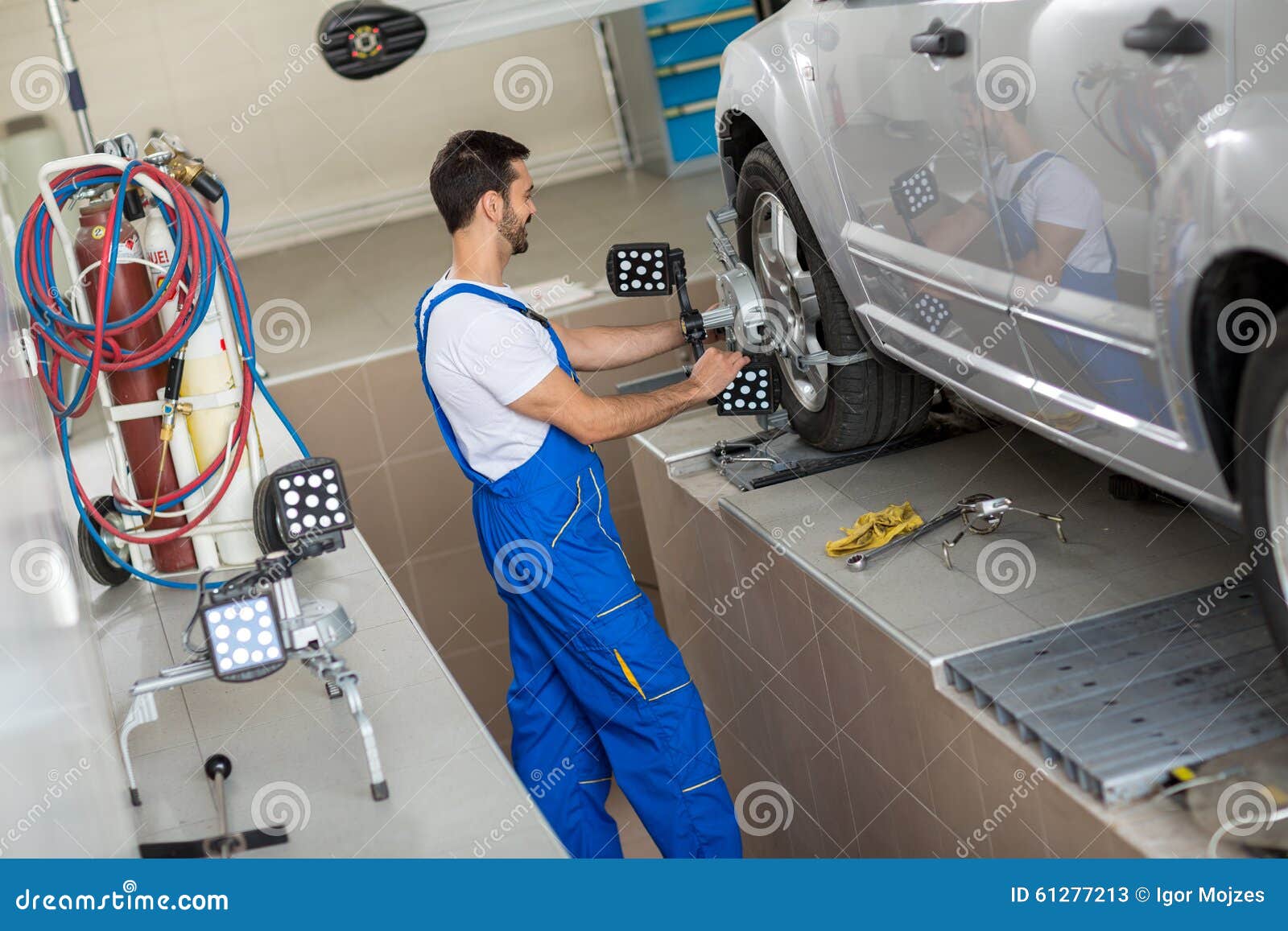 Car Mechanic Stop Terminate on Sensor Stock Image - Image of equipment ...