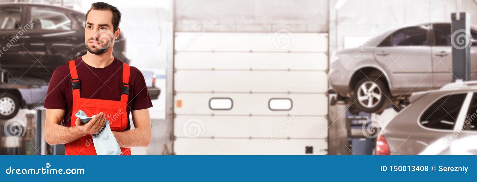 Car Mechanic with Tools on White Background, Closeup Stock Photo ...