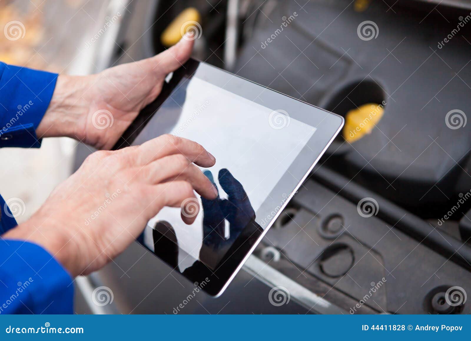 Car Mechanic Using Digital Tablet Stock Photo - Image of digital ...