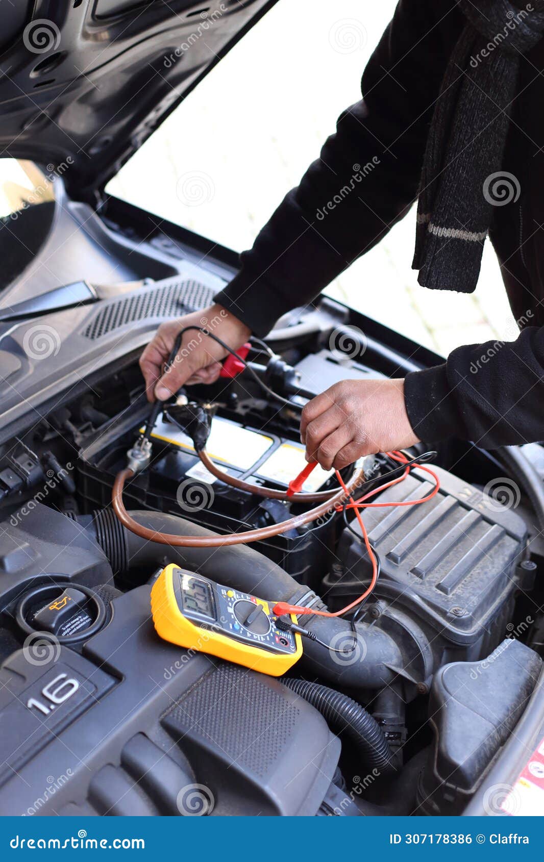 Car Mechanic Using an Electronic Device Stock Photo - Image of check ...