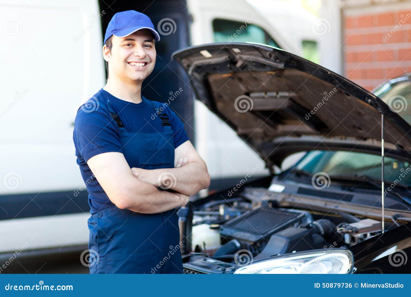 Car mechanic at work stock photo. Image of motor, person - 50879736