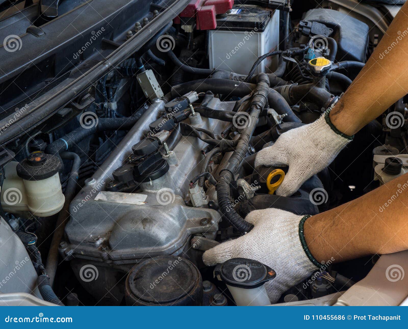 Car Mechanic Working in Auto Repair Service Stock Photo - Image of ...