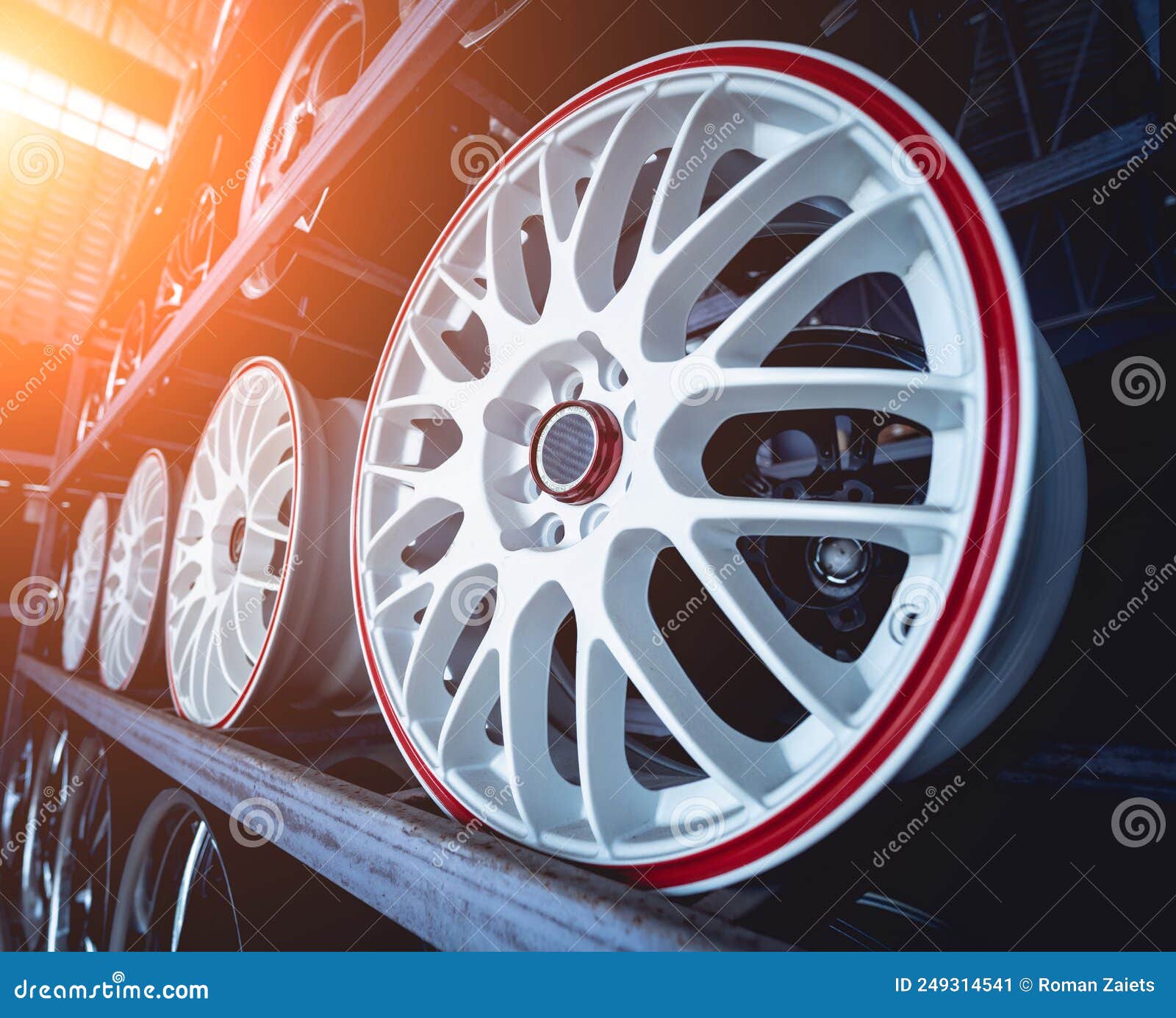 Car Metal Disc at the Black Background Stock Image - Image of tire ...