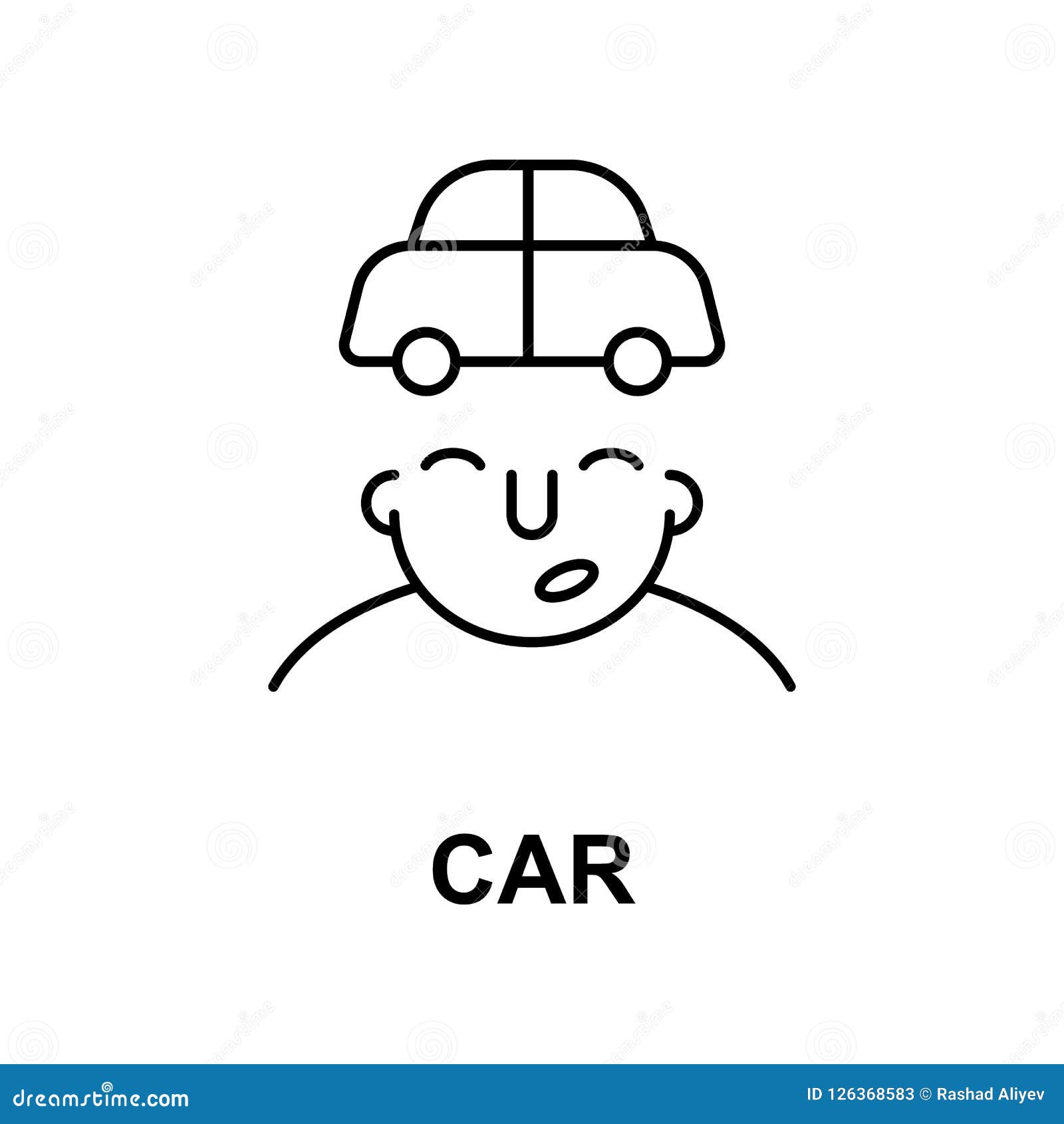 Car on Mind Icon. Element of Human Mind Icon for Mobile Concept and Web ...