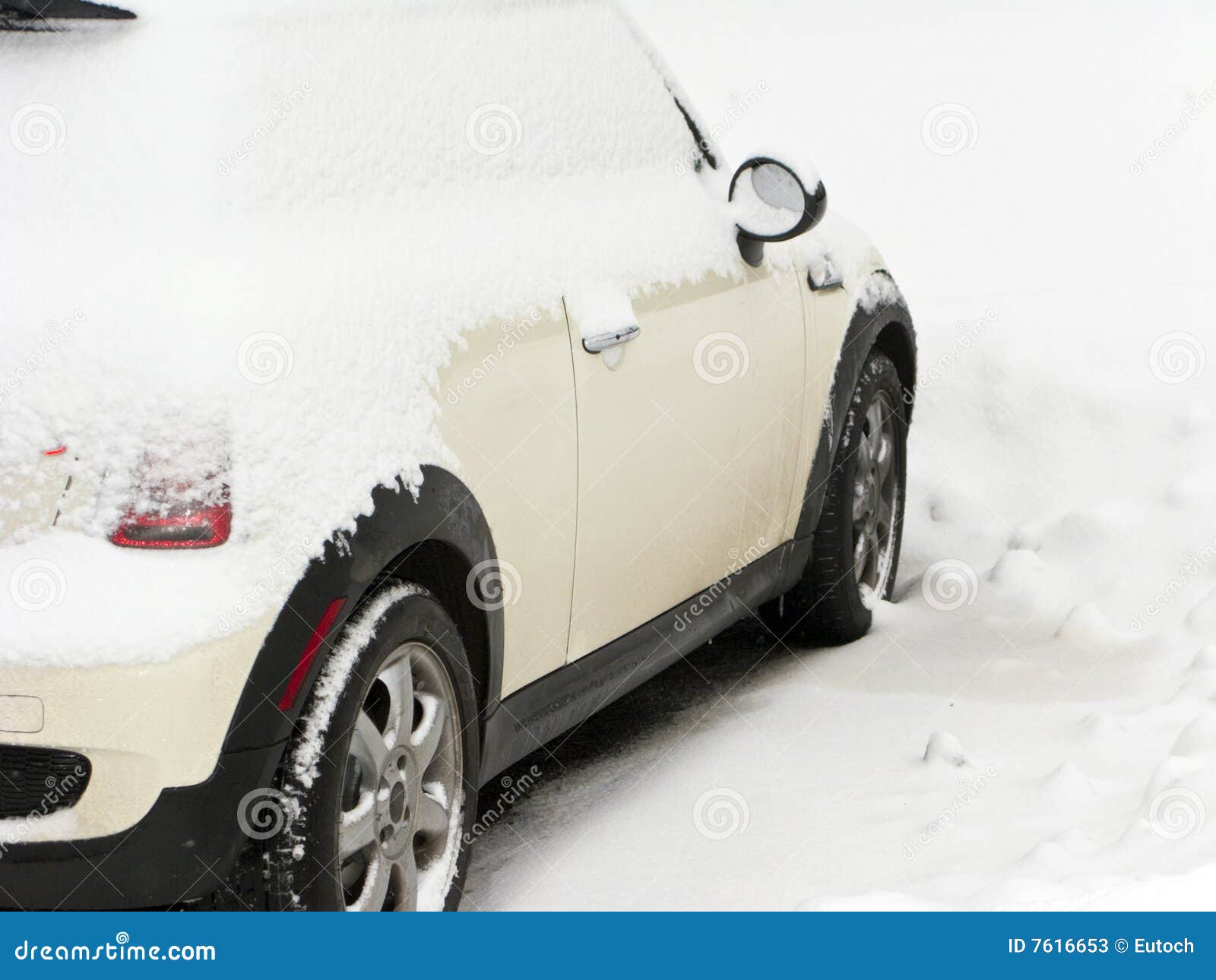 Car MiniSnowDrift stock image. Image of snow, parked, photograph - 7616653