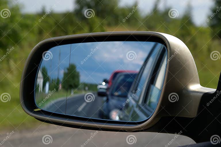 Car mirror stock image. Image of side, reflection, travel - 195281