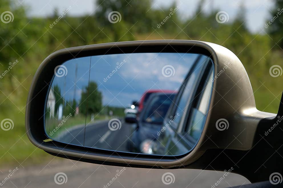 Car mirror stock image. Image of side, reflection, travel - 195281