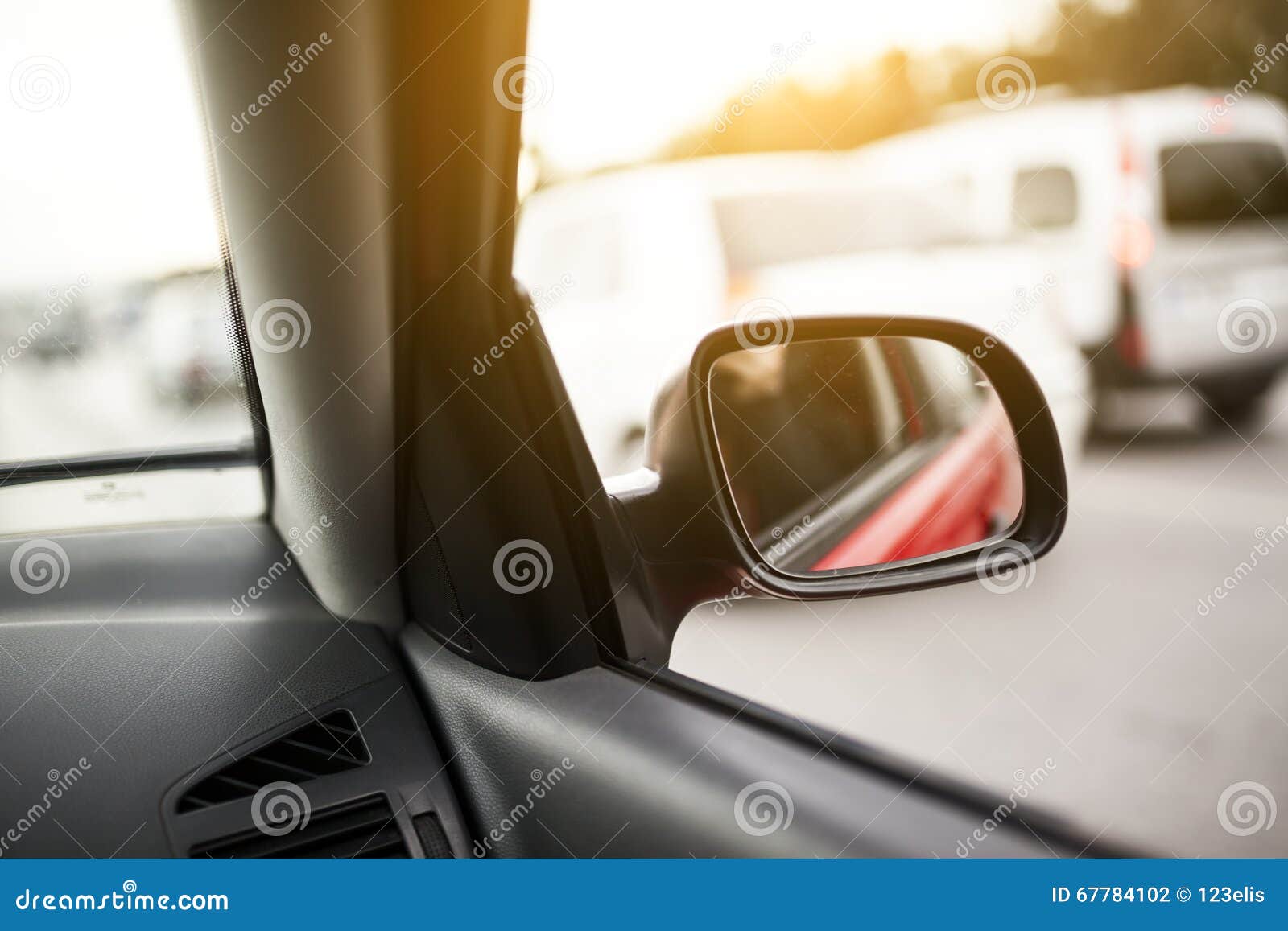Car Mirror stock photo. Image of scenic, nature, scenery - 67784102