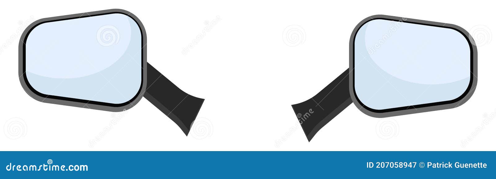 Car Mirrors, Illustration, Vector Stock Vector - Illustration of frame ...