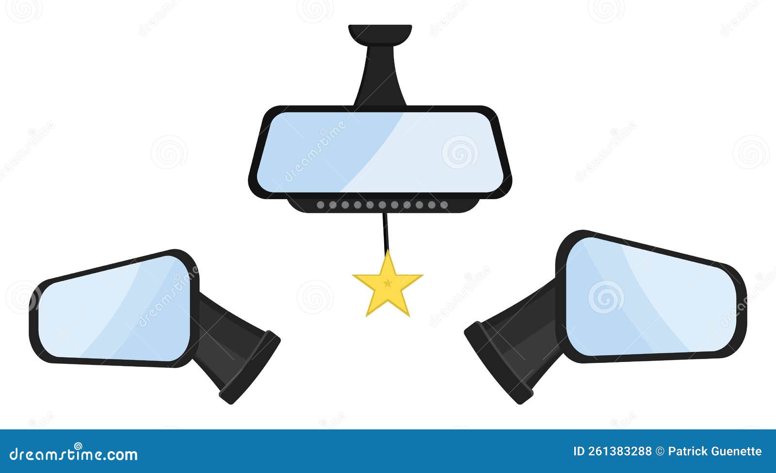 Car mirrors, icon stock vector. Illustration of spare - 261383288