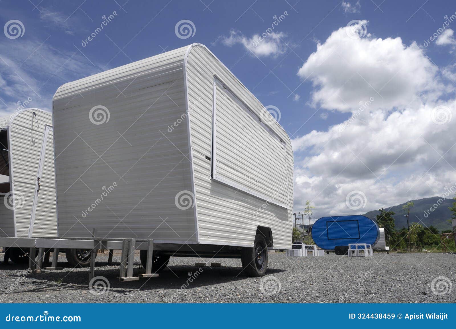 Car Mobile Vending Machines in the Public Park Stock Image - Image of ...