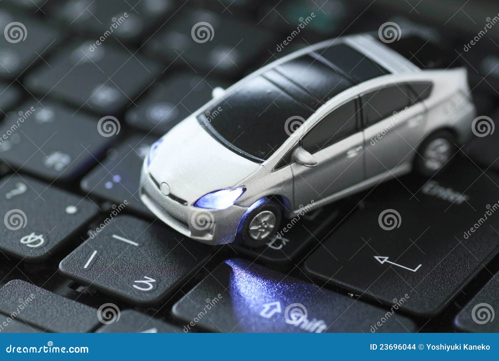 Car model over keyboard stock photo. Image of technology - 23696044
