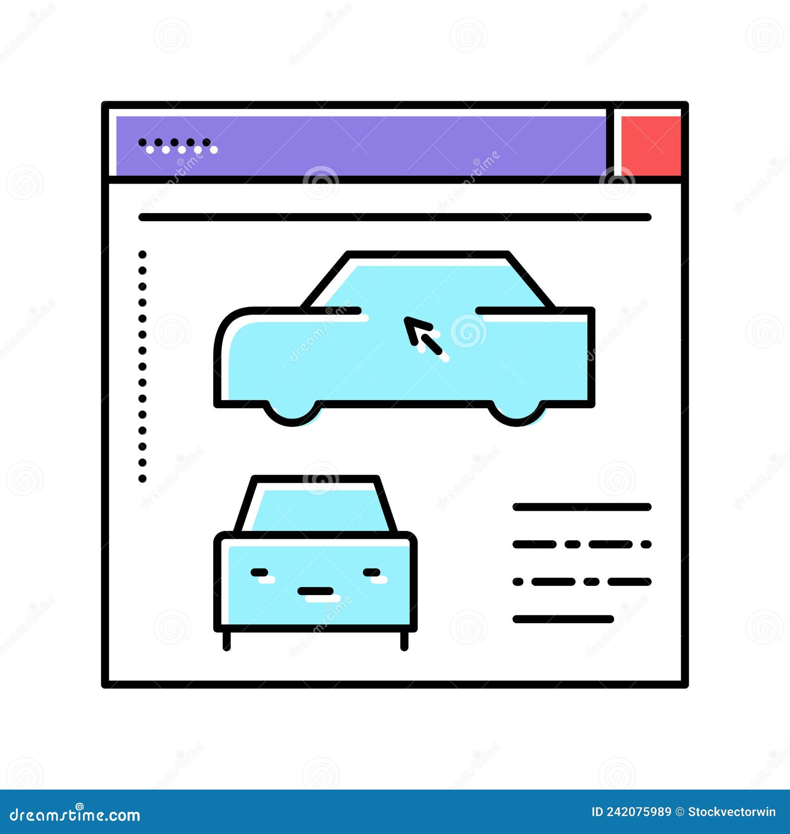Car Modeling Program Color Icon Vector Illustration Stock Vector ...