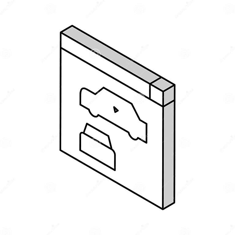Car Modeling Program Isometric Icon Vector Illustration Stock Vector ...