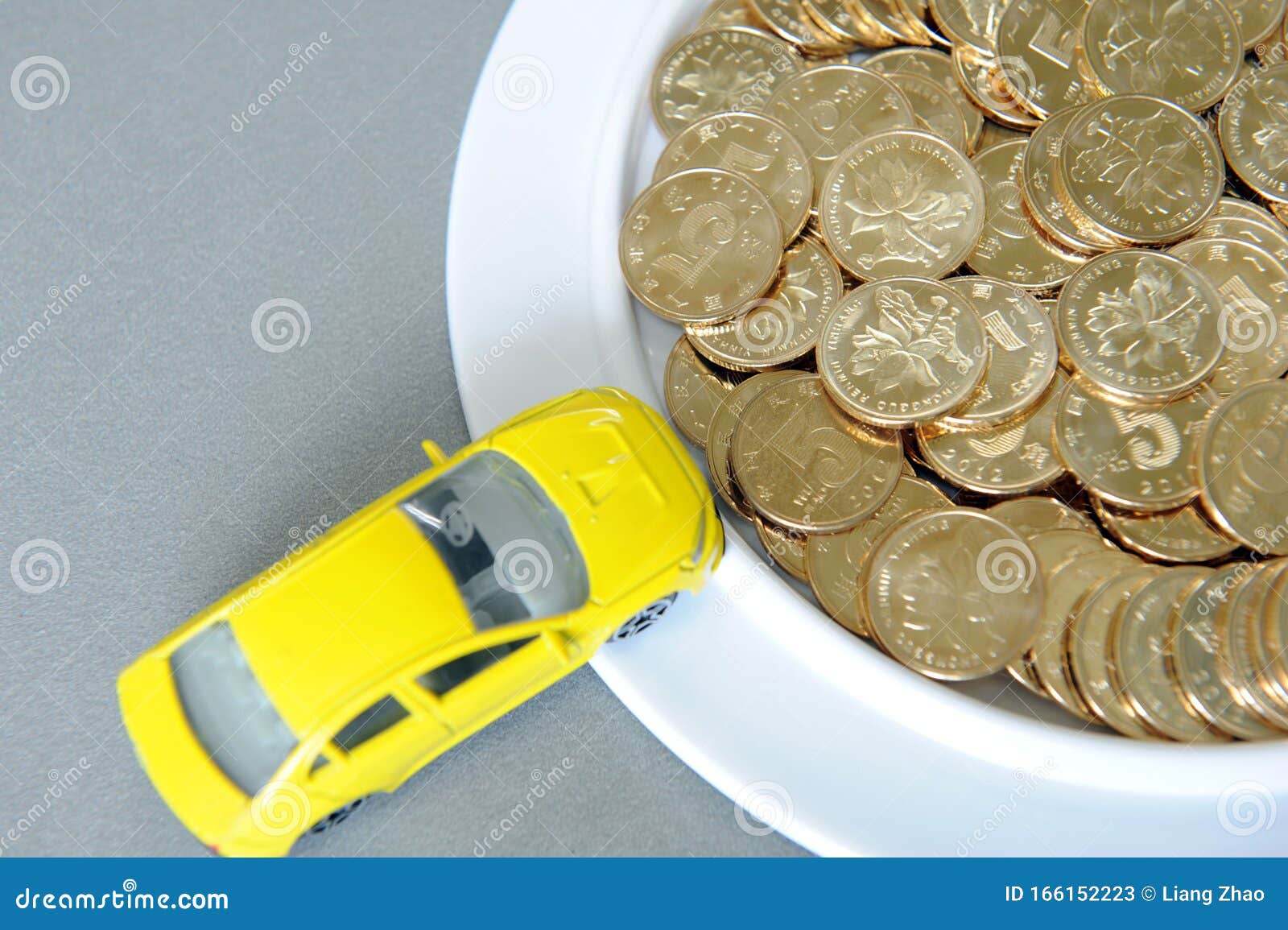 Car models and coins stock image. Image of investment - 166152223