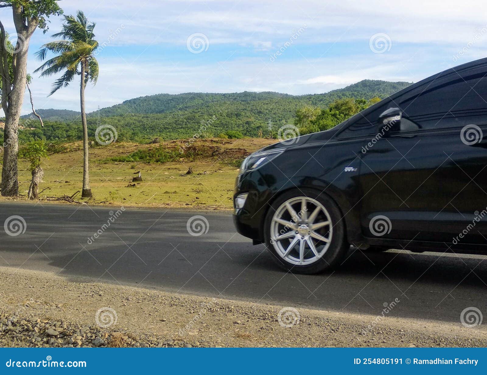 A Modern Transportation in a Beautiful Countryside Stock Image - Image ...