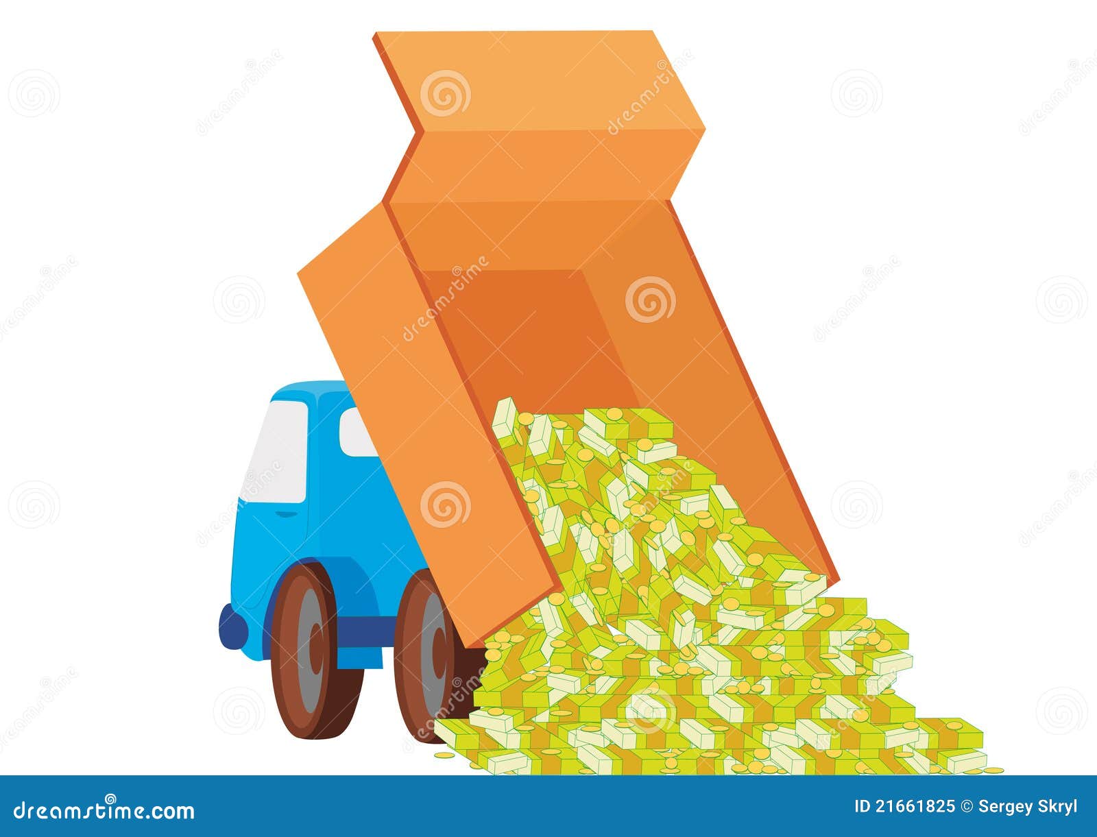The car with the money stock vector. Illustration of green - 21661825
