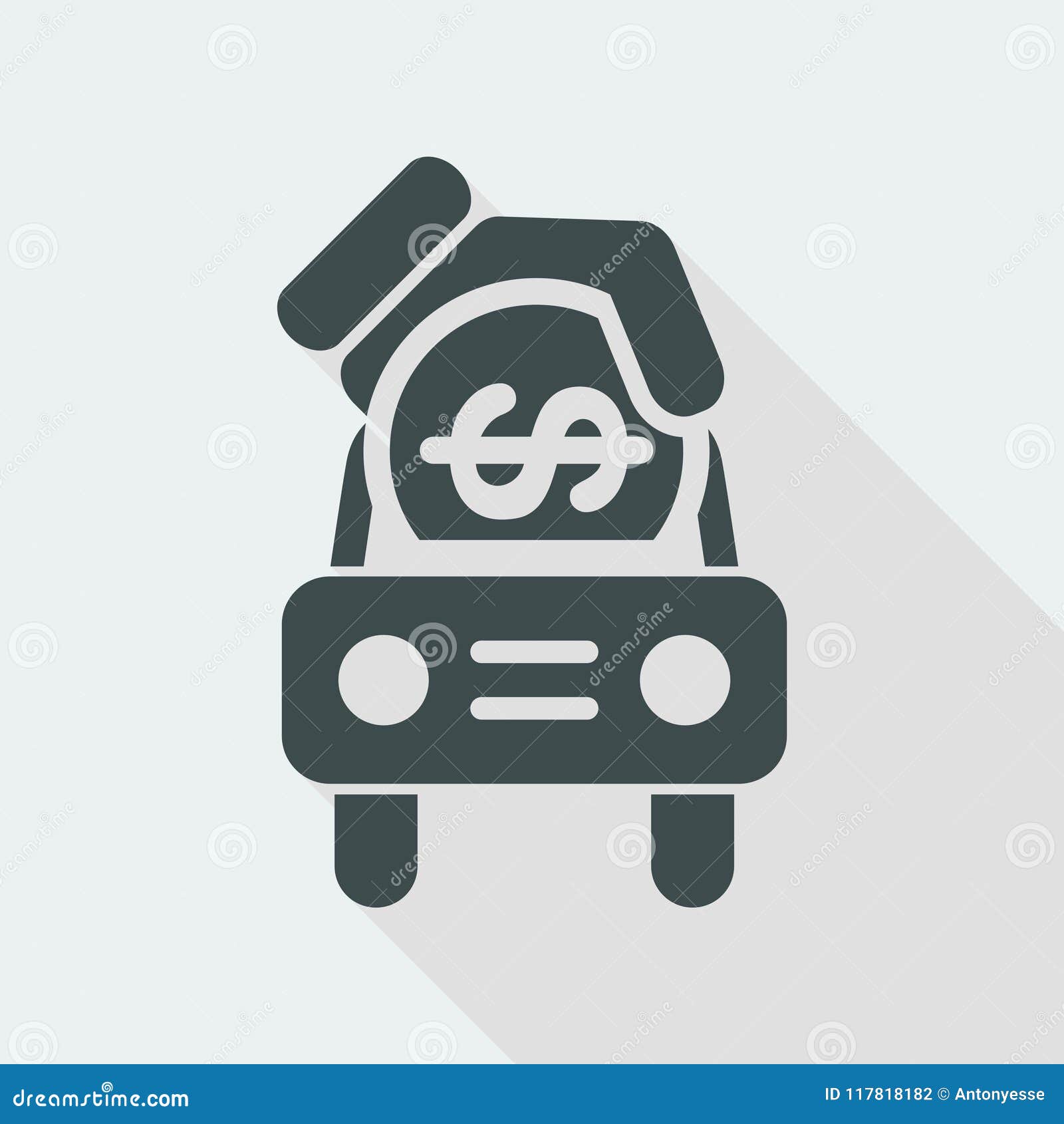 Car money icon stock vector. Illustration of debt, costs - 117818182