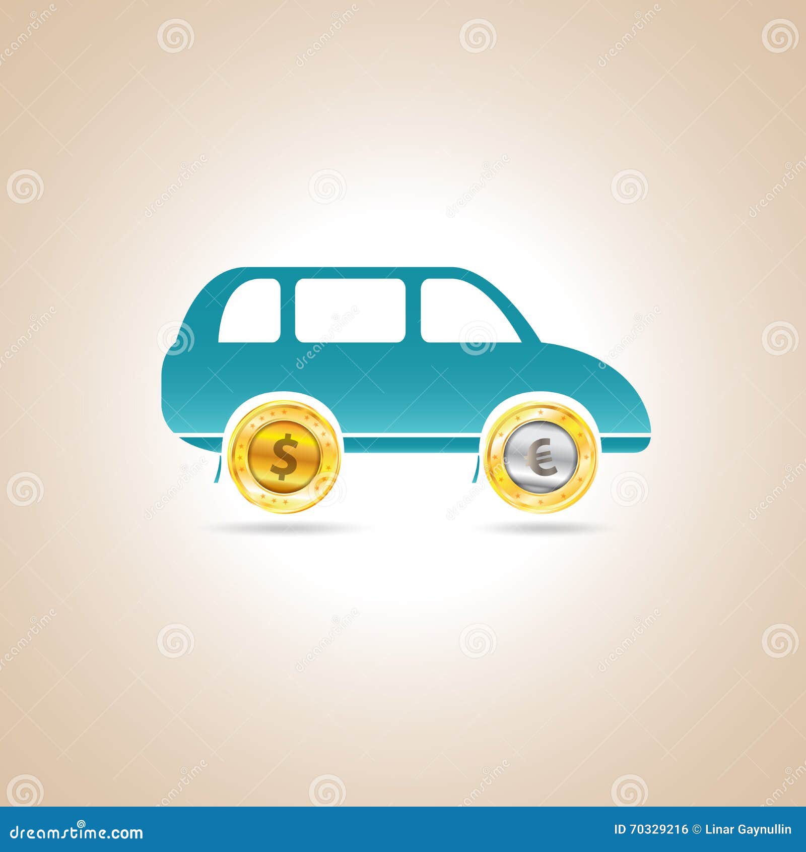 Car Money. Vector Illustration Stock Illustration - Illustration of ...