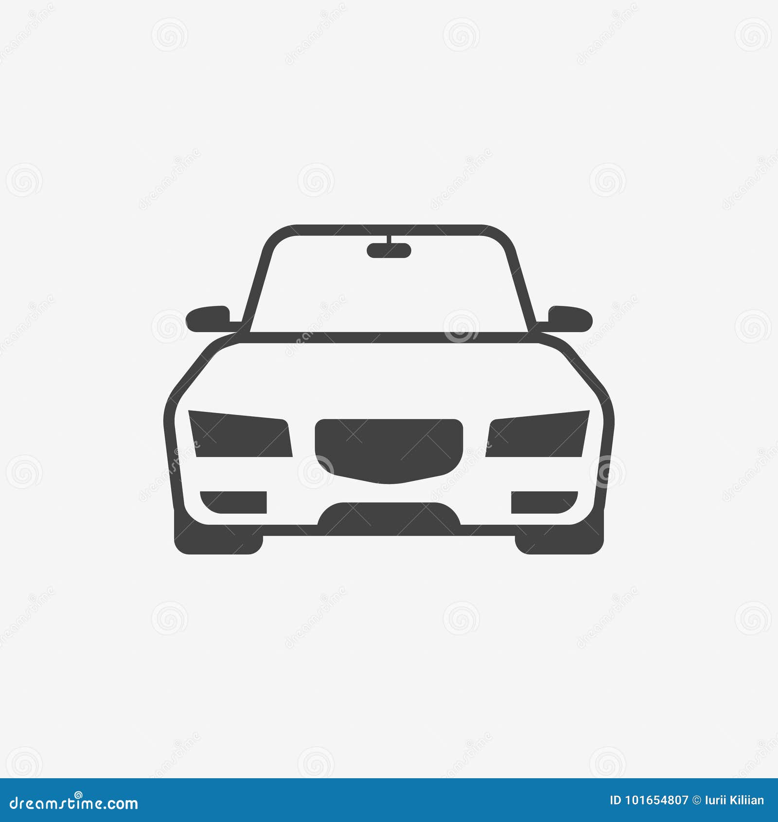 Car Monochrome Icon. Front View. Vector Illustration. Stock Vector ... Car Monochrome Icon. Front View. Vector Illustration. Stock Vector ...