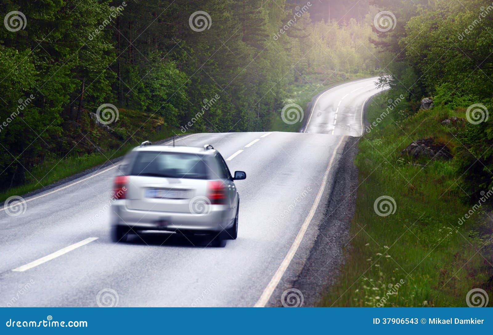 Car in motion stock image. Image of road, fast, sweden - 37906543