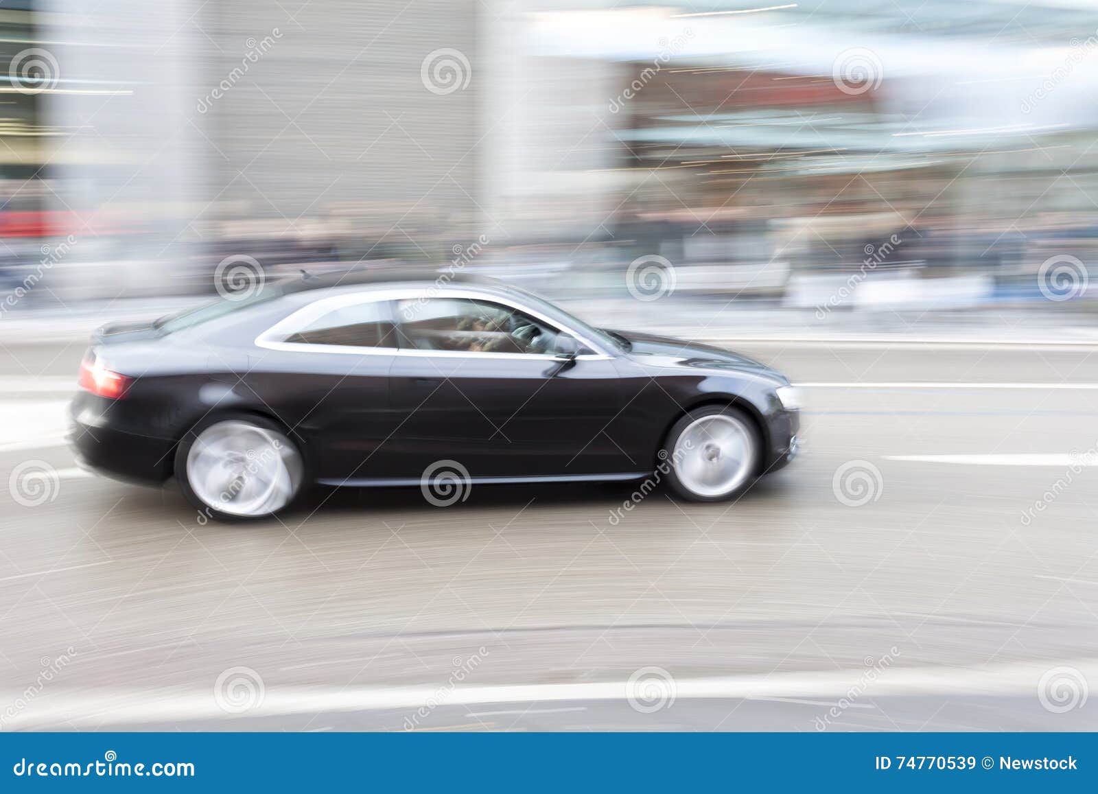 Car in Motion Blur, Car Driving Fast in City Stock Image - Image of ...