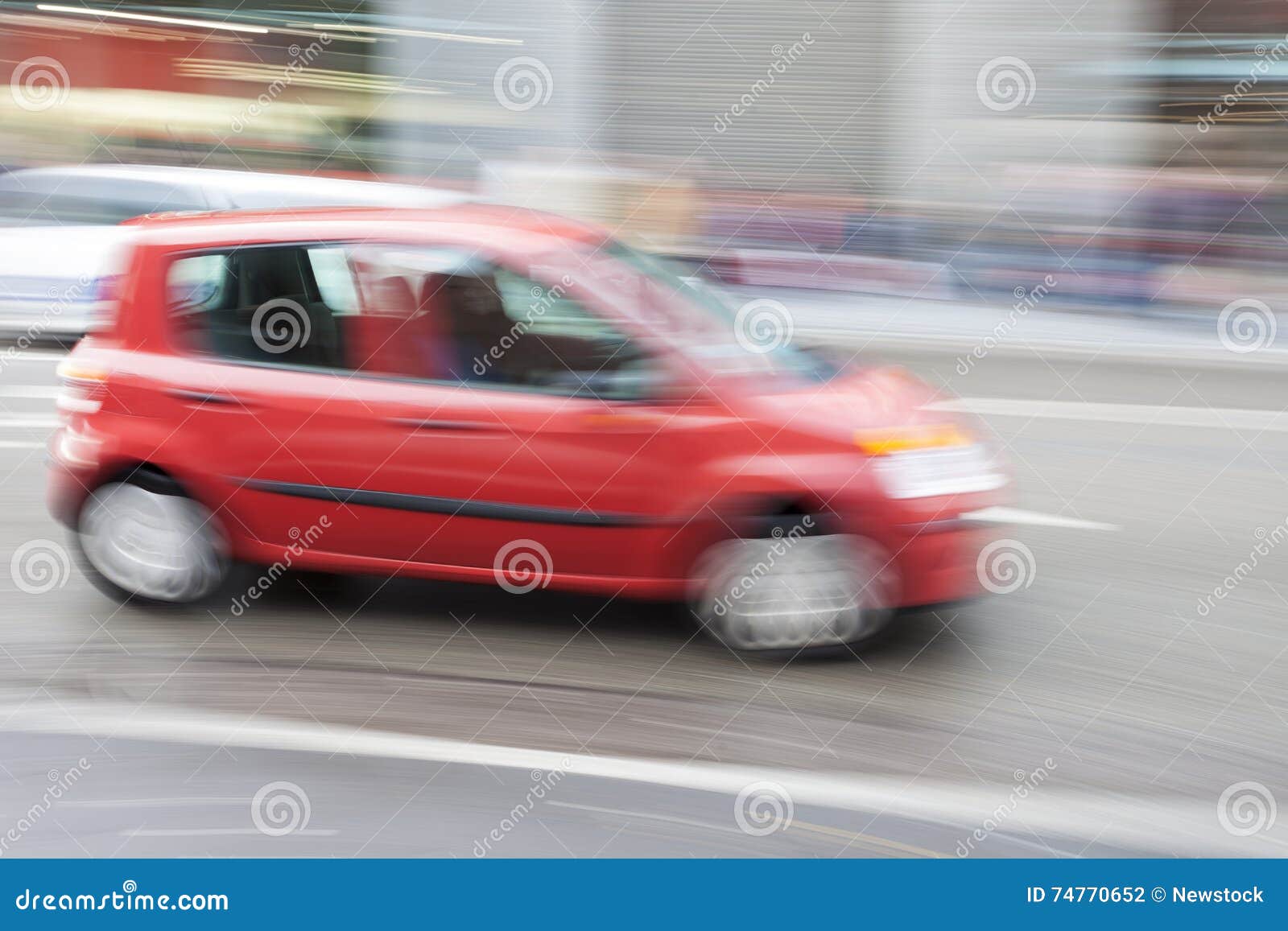 Car in Motion Blur, Car Driving Fast in City Stock Photo - Image of ...