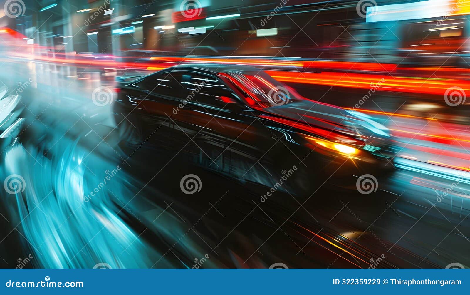 Car with Motion Blur stock illustration. Illustration of trail - 322359229
