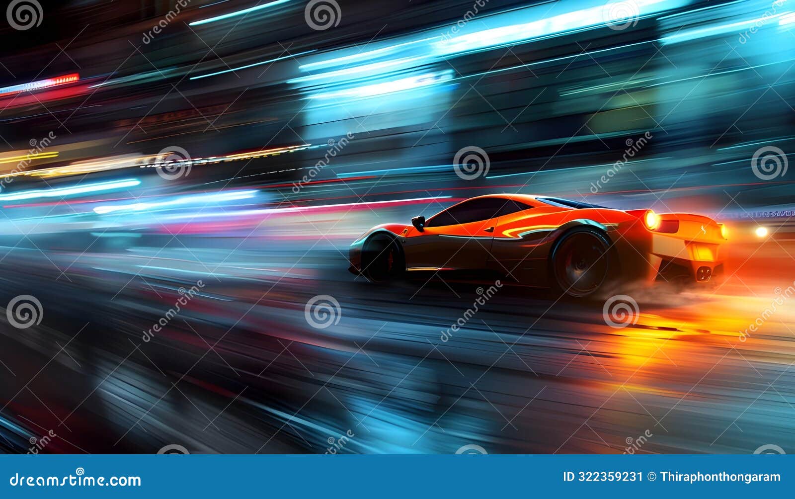 Car with Motion Blur stock illustration. Illustration of wheel - 322359231