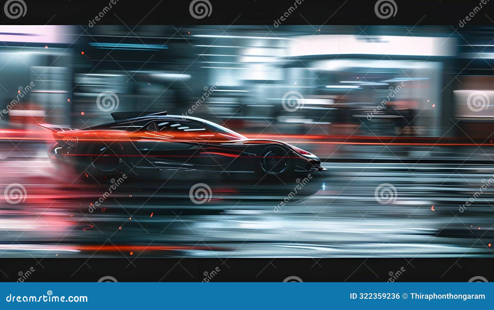 Car with Motion Blur stock illustration. Illustration of prestige ...