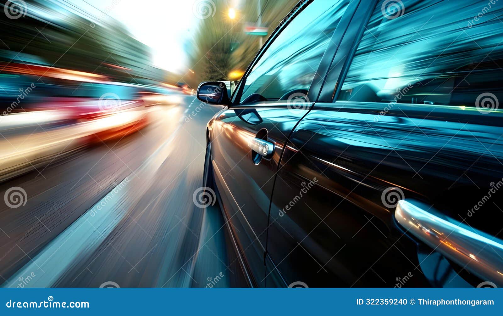 Car with Motion Blur stock illustration. Illustration of action - 322359240