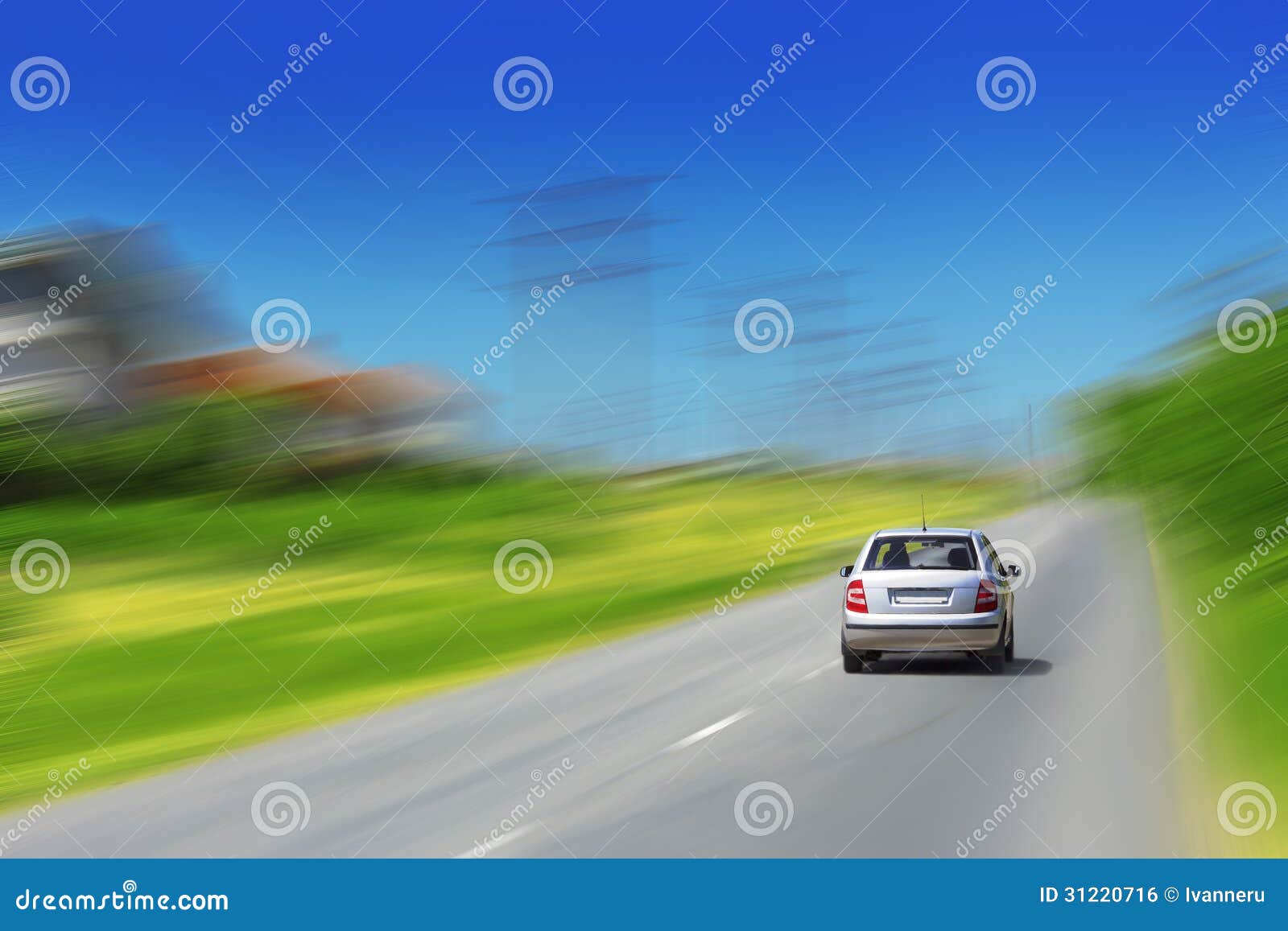 Car in motion stock photo. Image of speed, automobile - 31220716