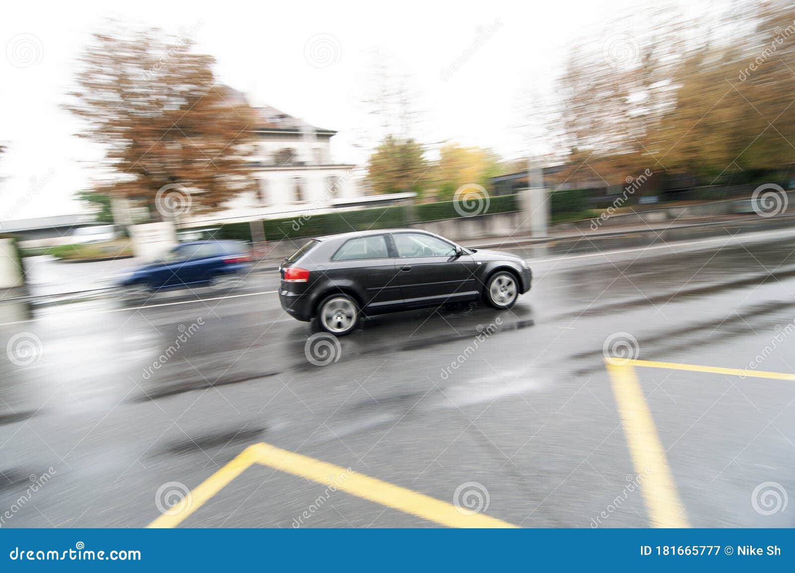 Car in motion stock image. Image of vehicle, speed, fast - 181665777