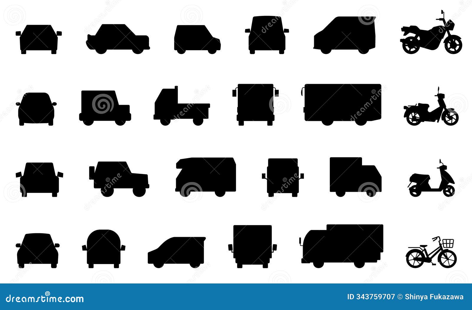 Motorcycle Icons, Logo For Mobile Concept And Web Apps. Vector ...