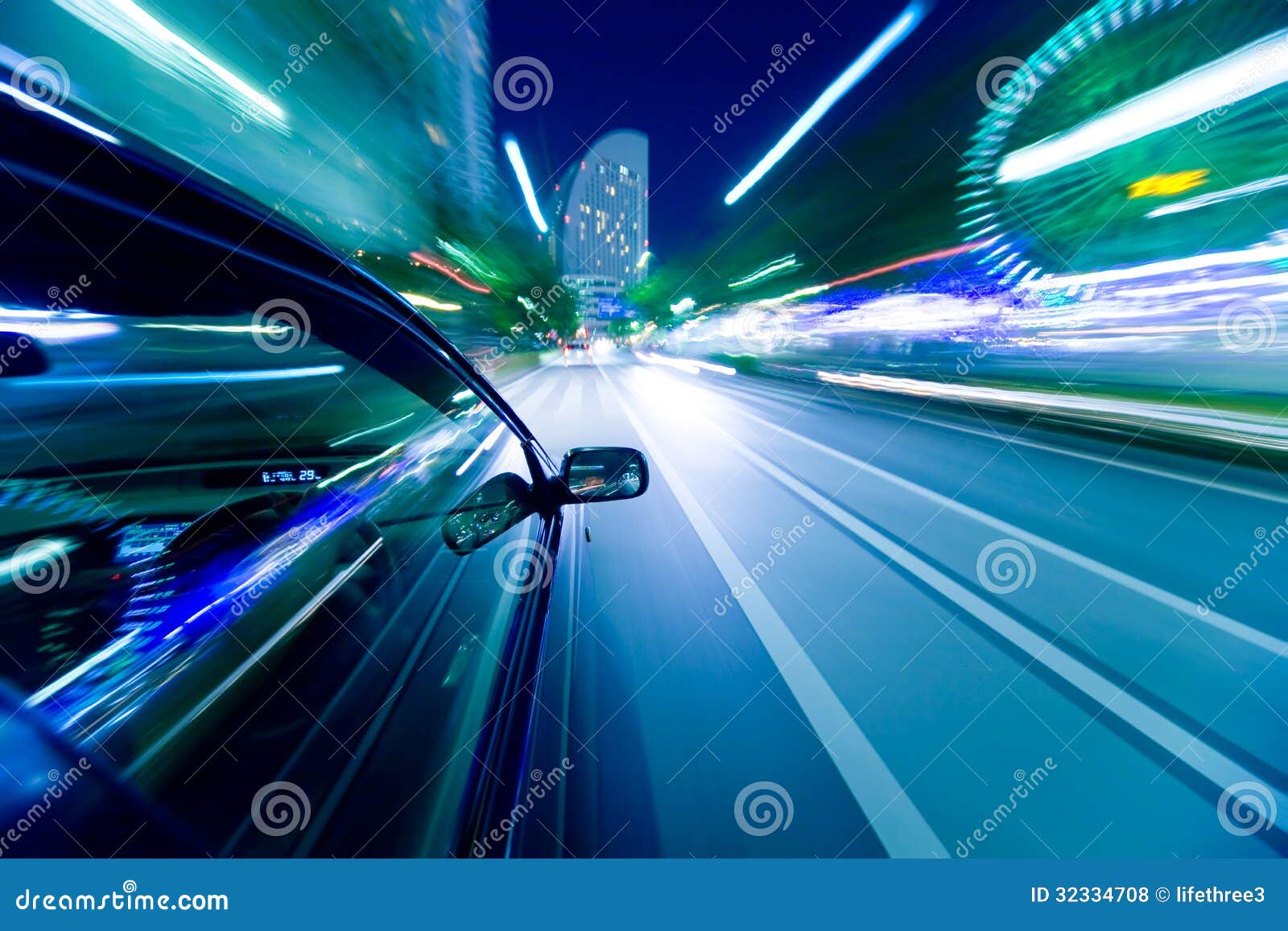 The Car Moves at Great Speed Stock Photo - Image of move, asphalt: 32334708