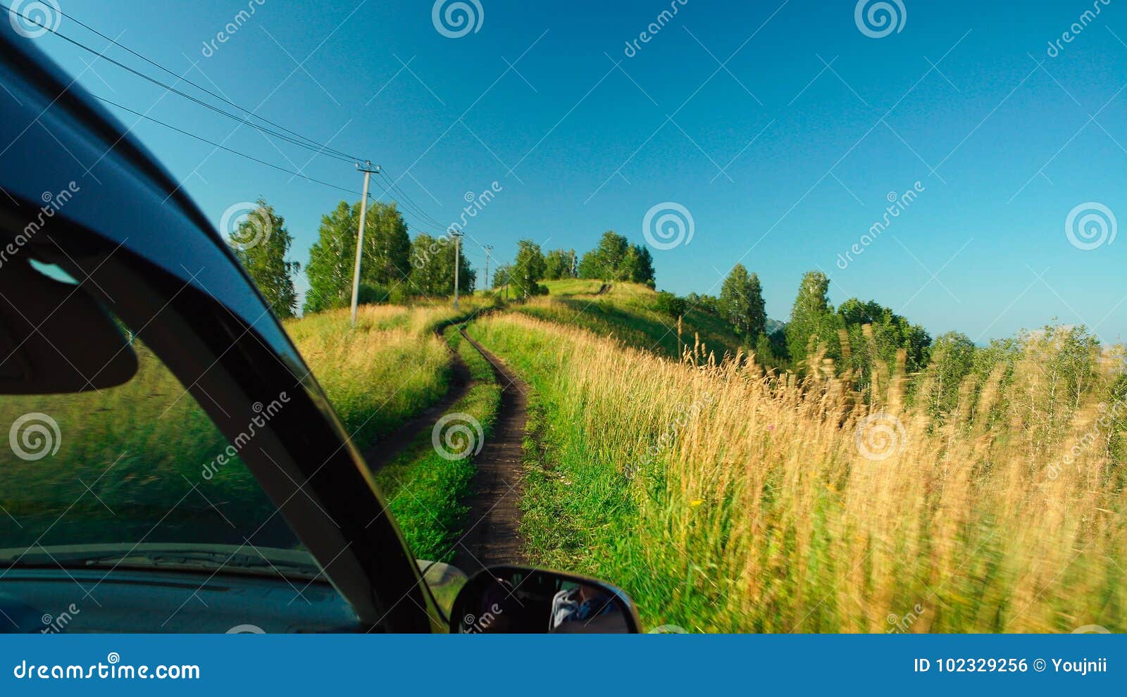 Car is Moving on Impassable Road in Altay, Russia Stock Photo - Image ...